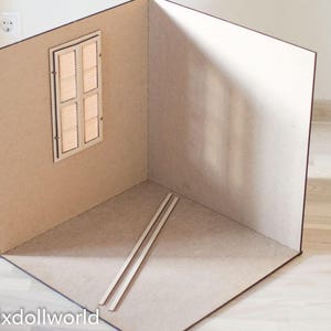 Diy Doll Diorama, Unfinished 1/4 Roombox, Shutter Window, Diy ...