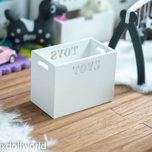 Miniature Empty Dollhouse Toy Box, Toy Chest, Miniature Furniture ...