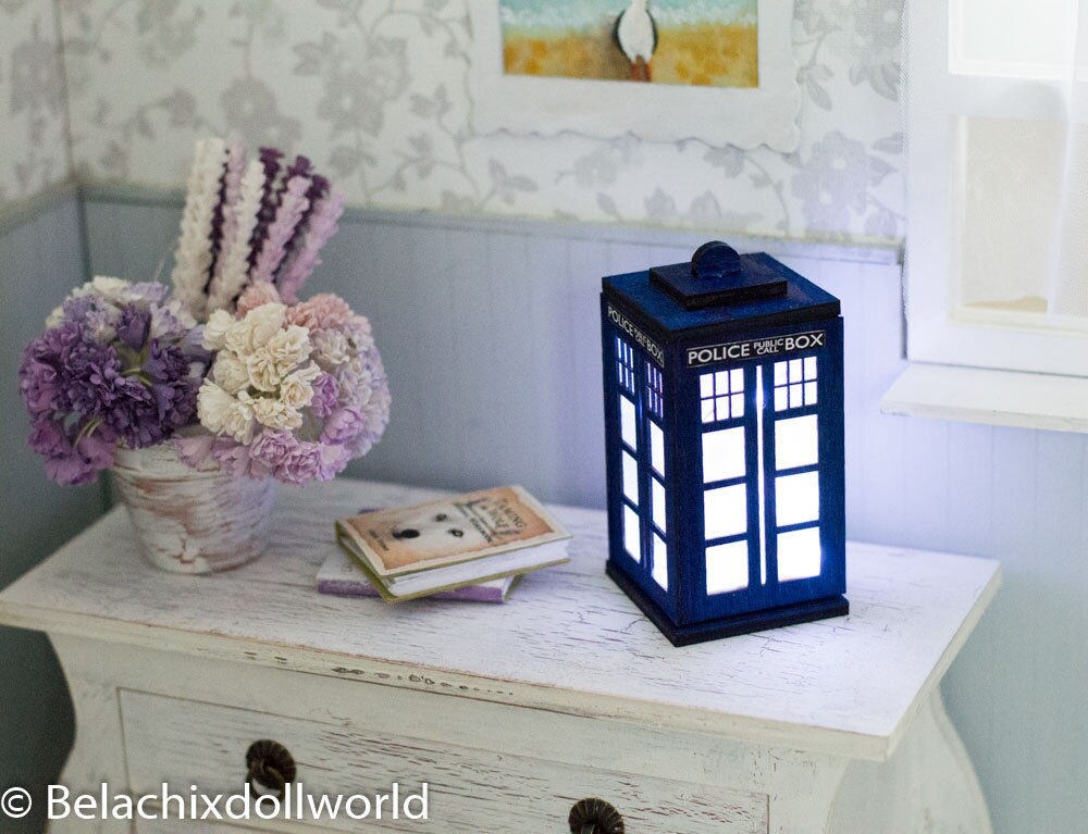 1:4 Miniature Tardis Dollhouse Lighting Dr Who BJD MSD - Etsy