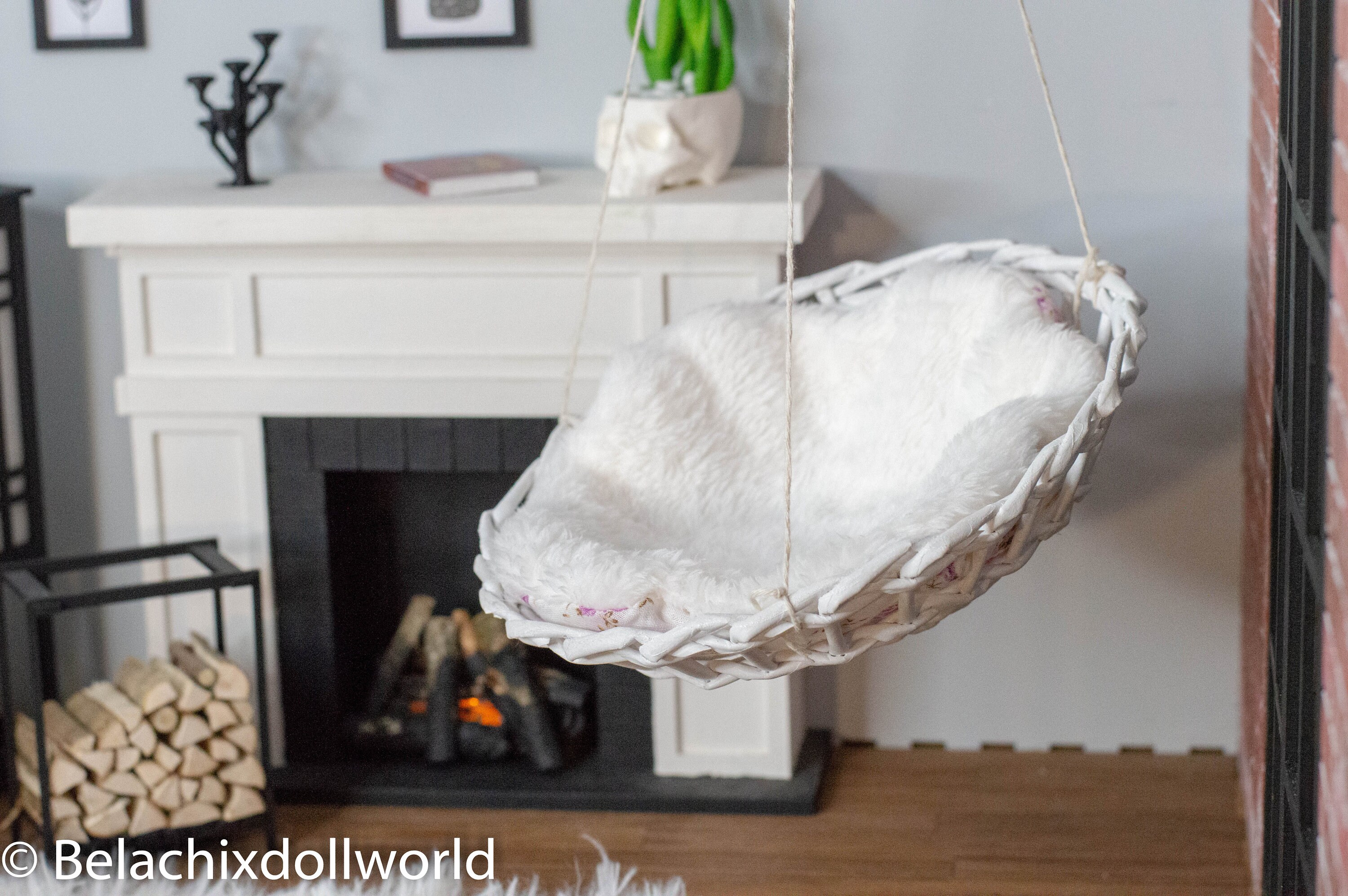 Miniature Wicker Swing 1/4 1/6 BJD Miniature Roombox - Etsy