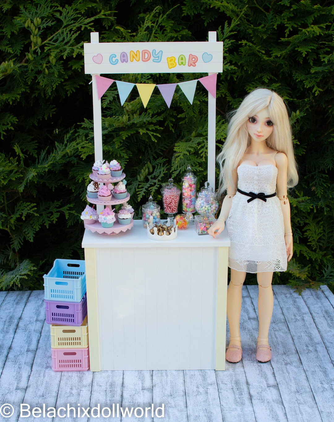 1/4, Miniature Empty Market Stall, Doll Market, MSD, Minifee, BJD ...