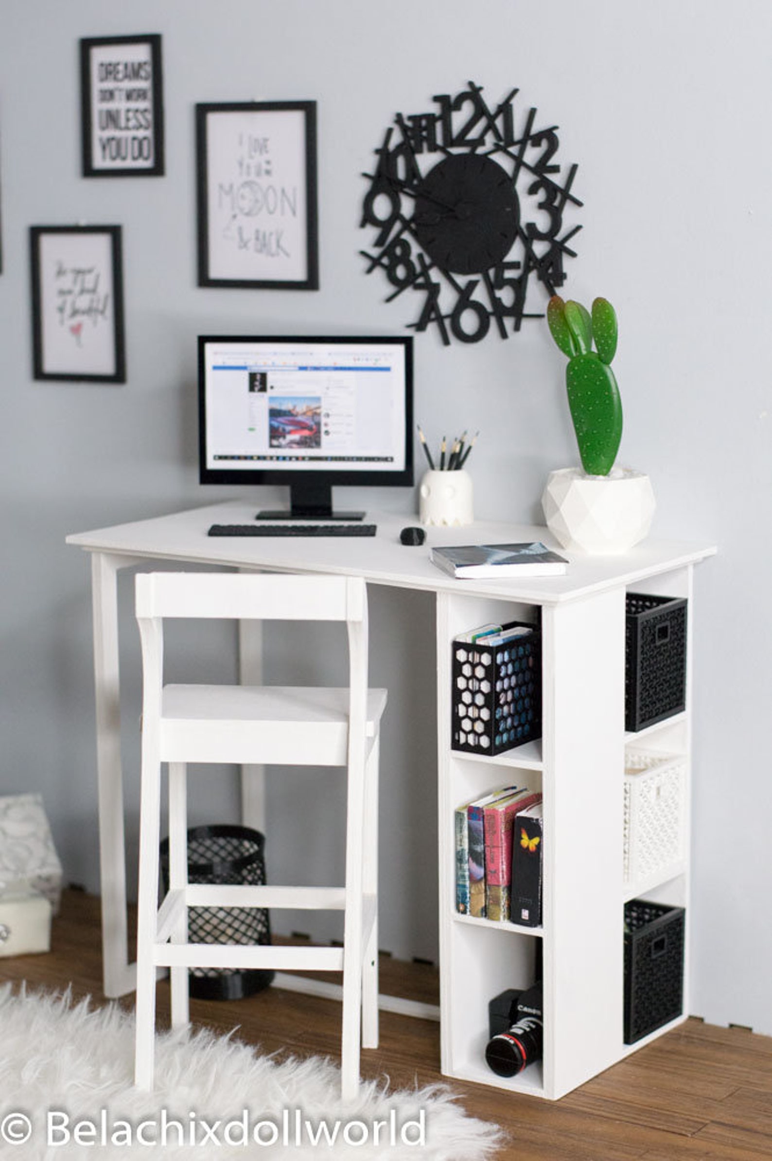 Miniature High Table and Chair High Table High Chair 1/4 | Etsy