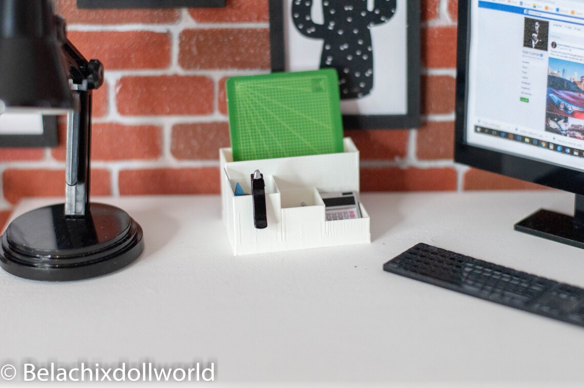 Miniature EMPTY Desk Organizer,miniature Pencil Holder, Desk Orgaizer ...