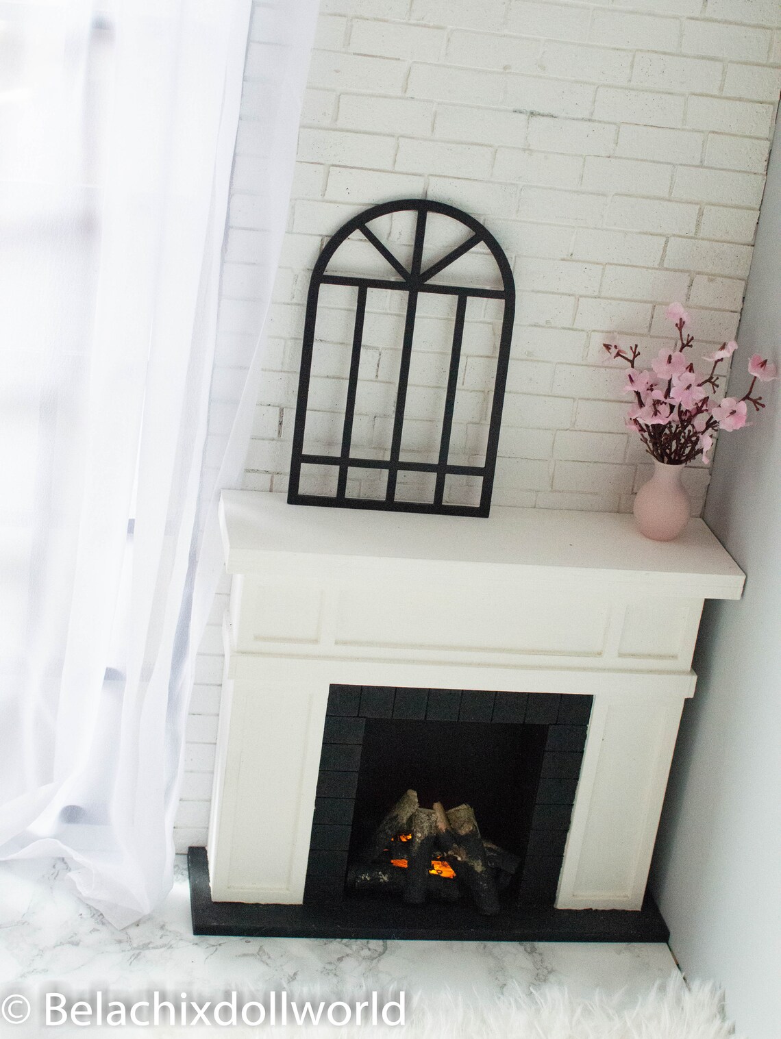 Miniature Dollhouse Prop, Dollhouse Accessories, Miniature Fake Window ...