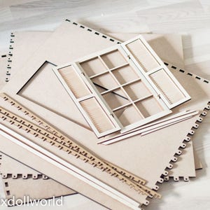 Diy Doll Diorama, Unfinished 1/4 Roombox, Shutter Window, Diy ...