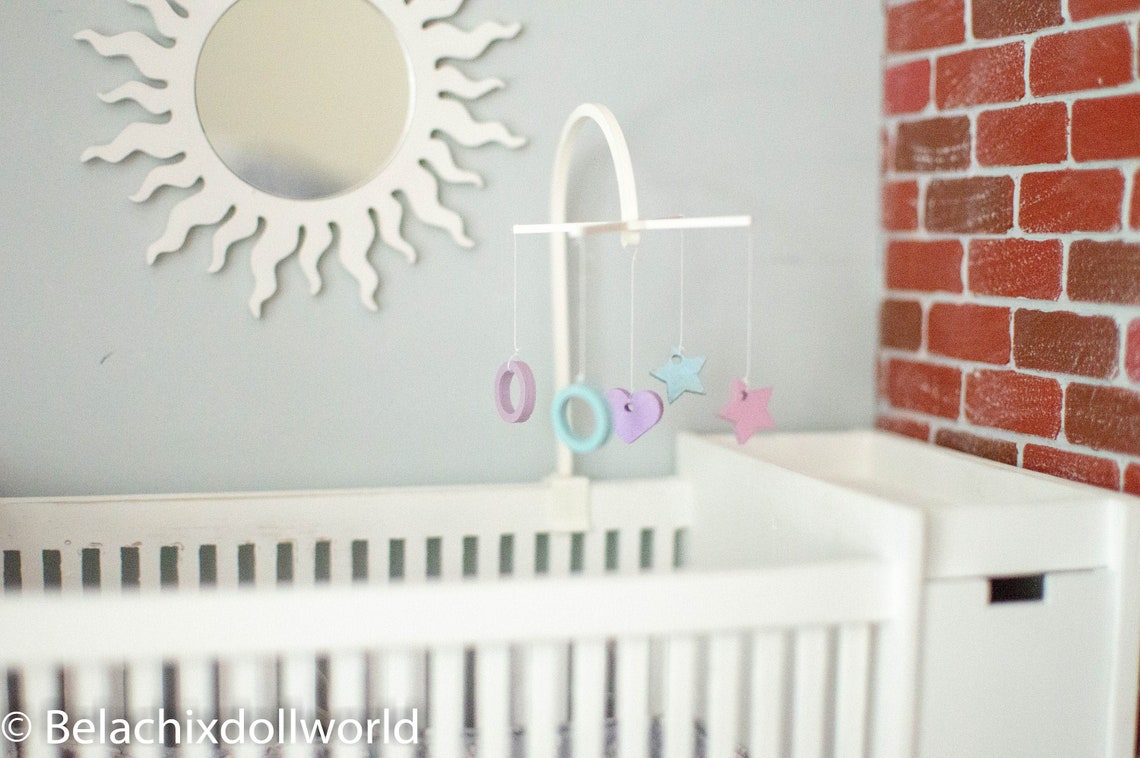 Miniature Play Mobile, Mini Crib Mobile, 1/4 or 1/6, Miniature Crib ...