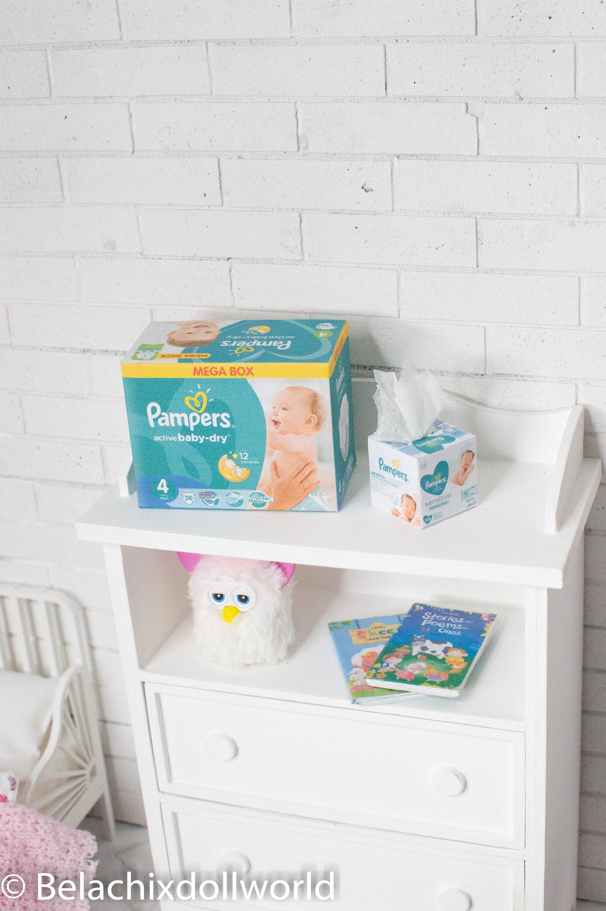 2 pc miniature baby nappies box miniature diaper box | Etsy