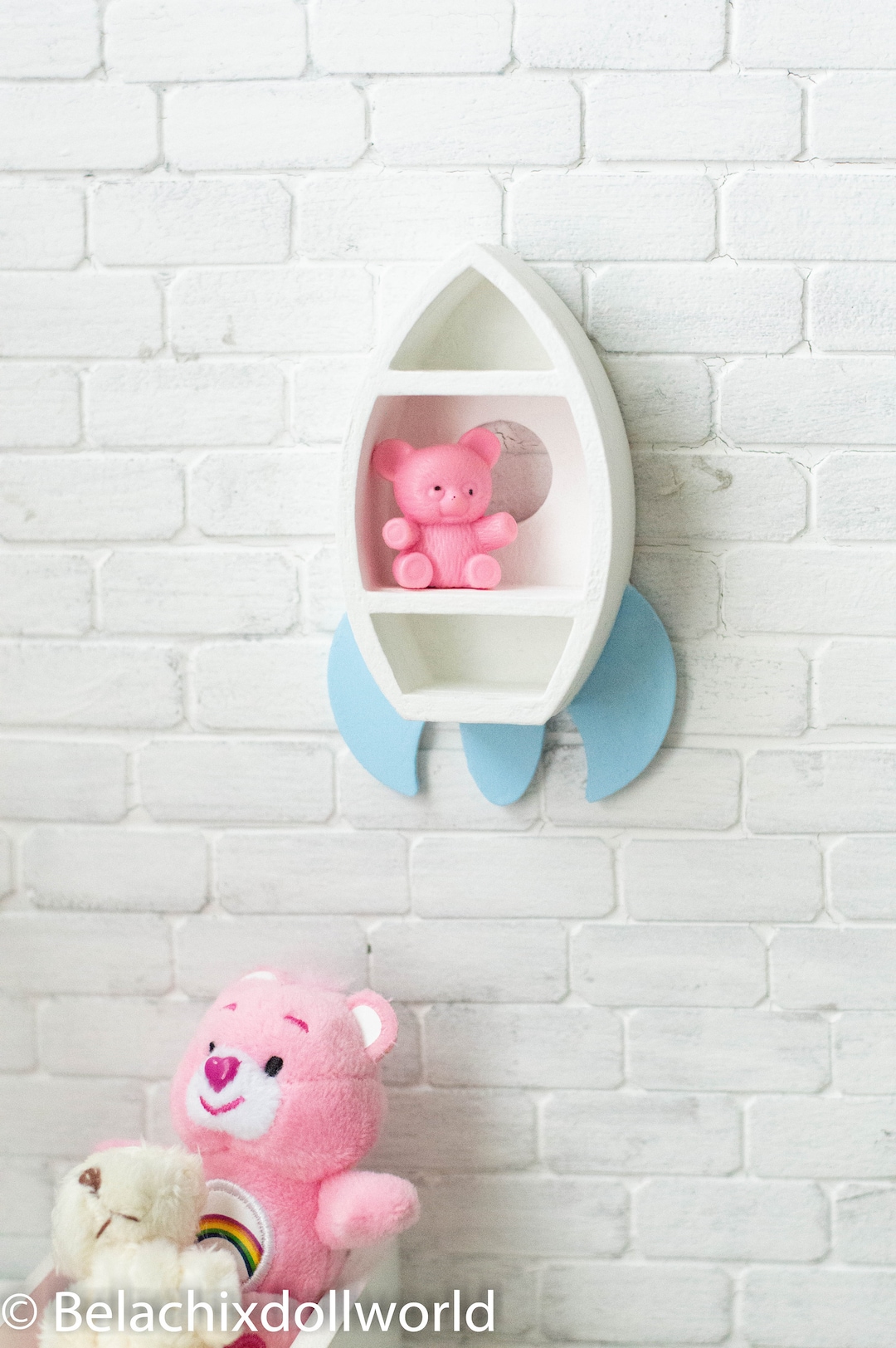 Miniature Wall Rocket Shelf , 1/12 , 1/6, Miniature Shelf, Miniature ...