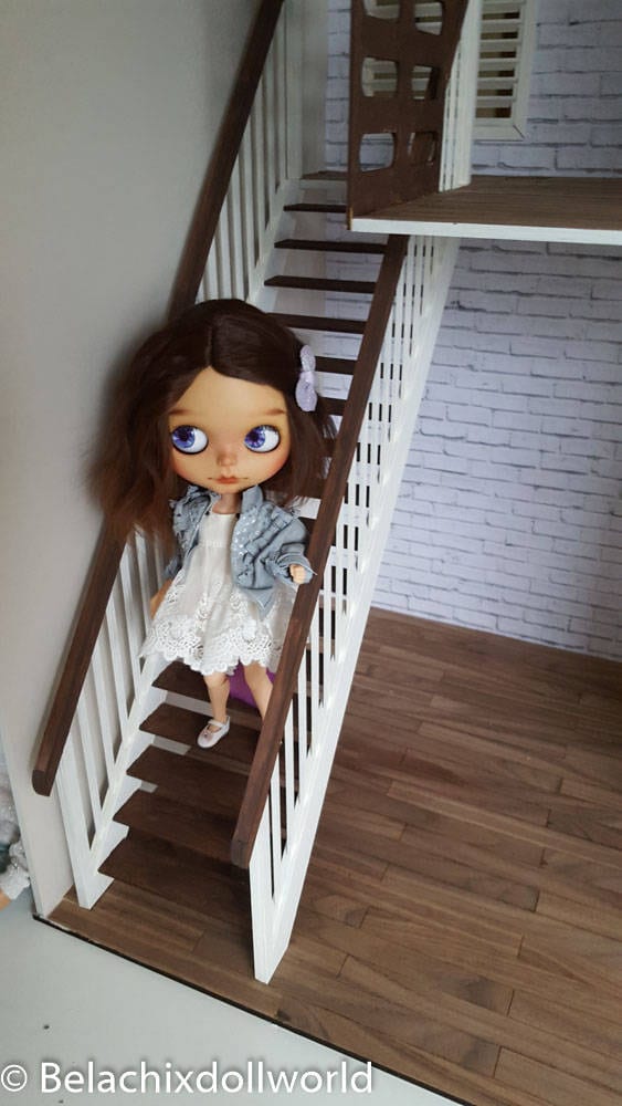 1/6 1/4, Miniature Stairs, Dollhouse, Dollhouse Stairs, Diorama ...