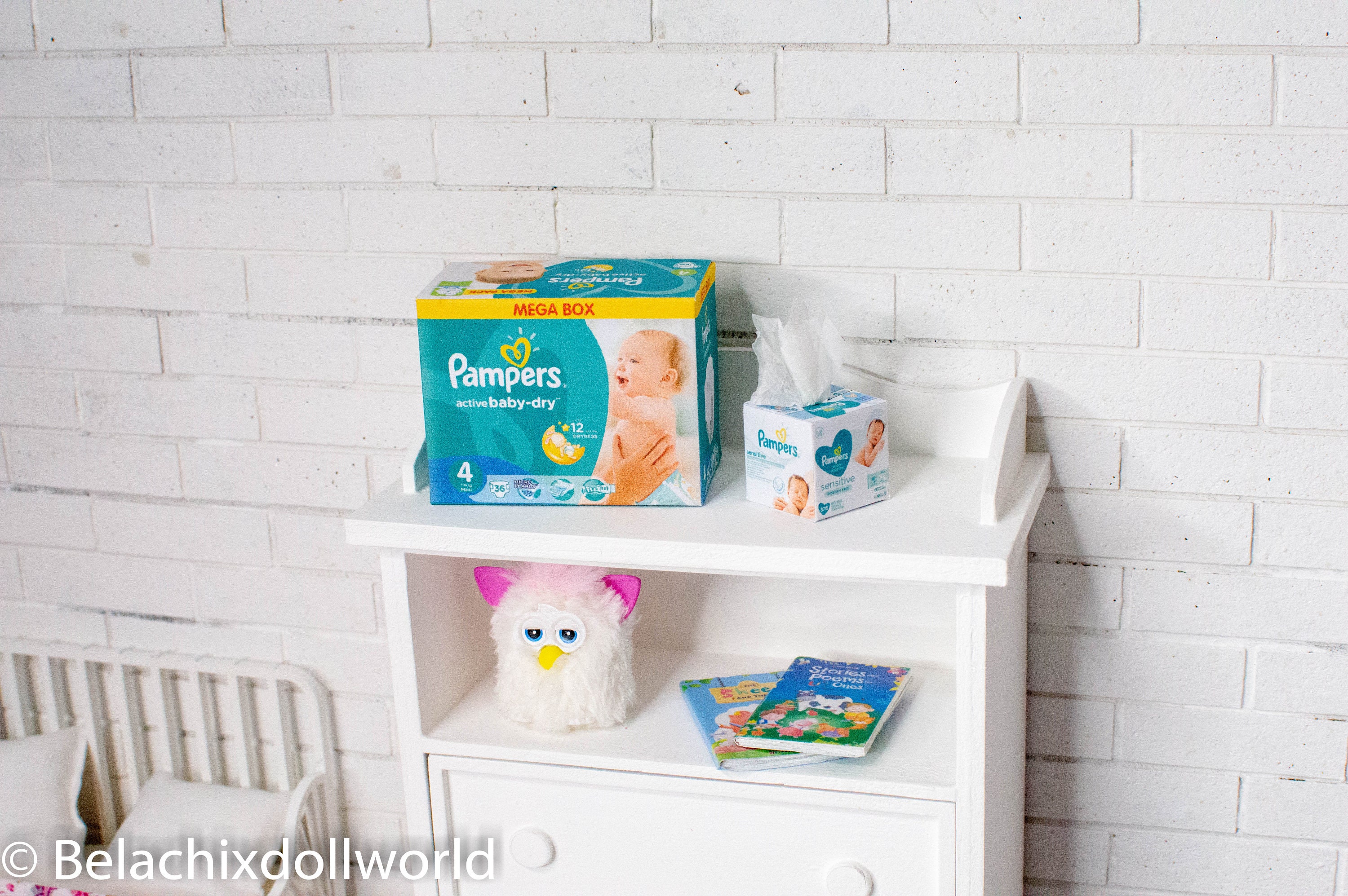 2 Pc Miniature Baby Nappies Box, Miniature Diaper Box, Miniature Baby ...