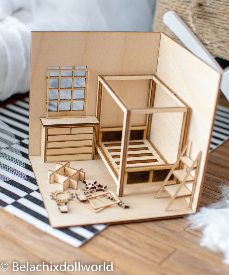 Micro Roombox KIT Micro Dollhouse Micro Doll Furniture | Etsy