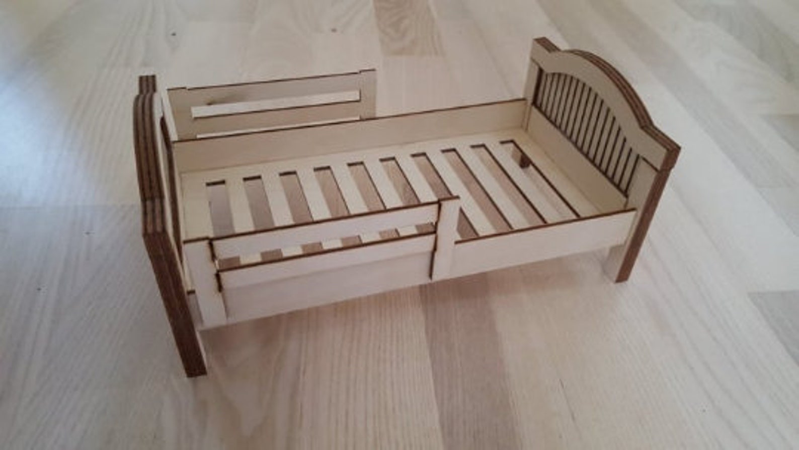 Miniature Toddler Bed, 1/8, 1/6, Miniature Bed, Miniature Baby ...