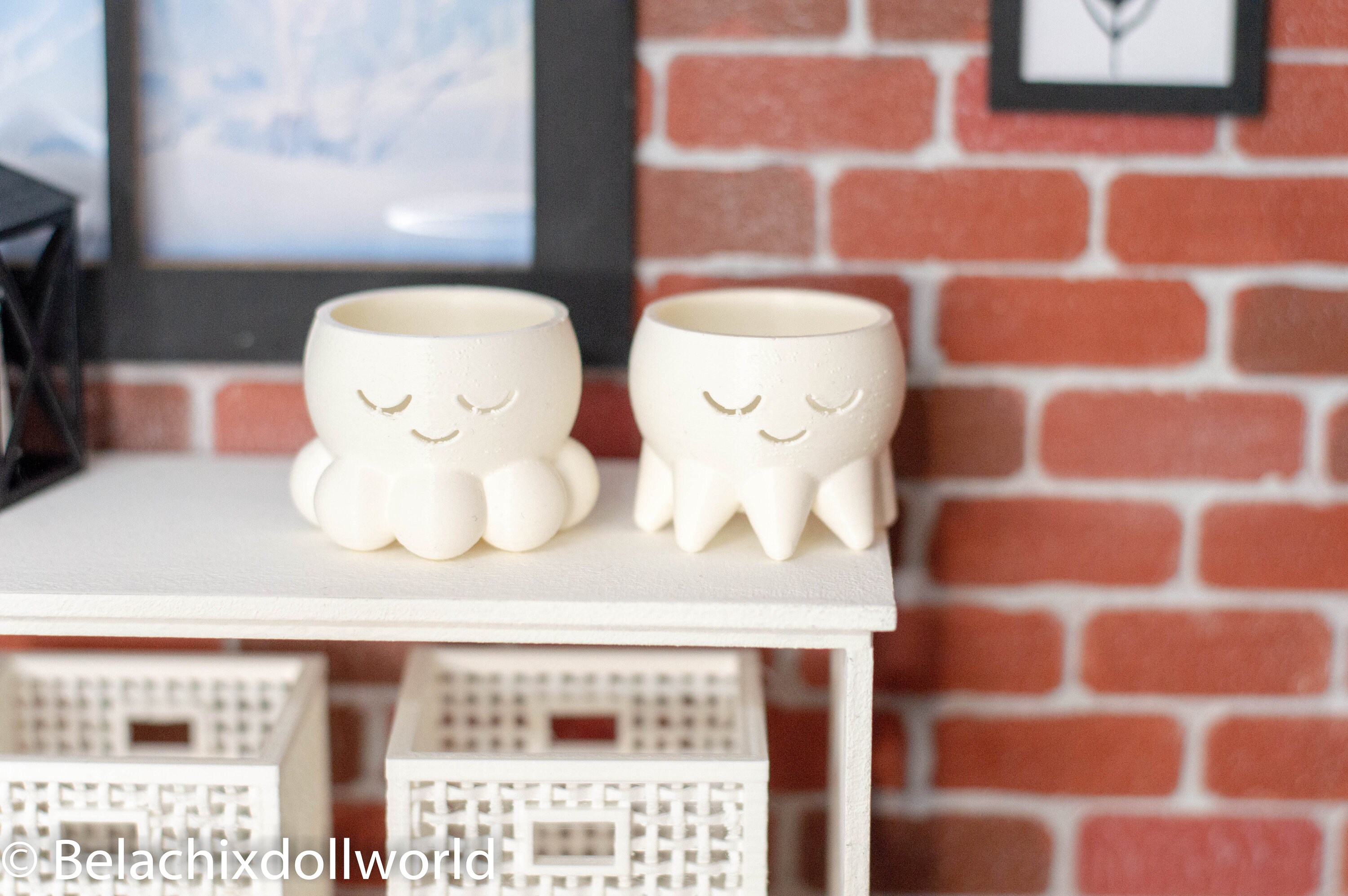 Miniature EMPTY planter set of 2 miniature flower pot | Etsy