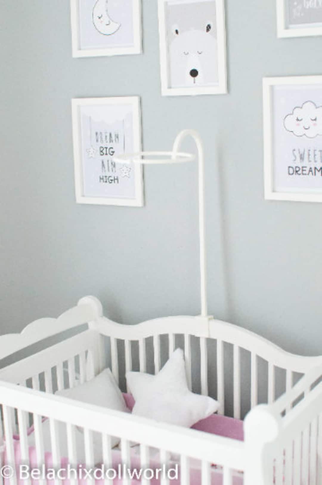 1/4 Miniature Bed Canopy, Miniature Bed Sky, 1:6 Miniature Crib ...