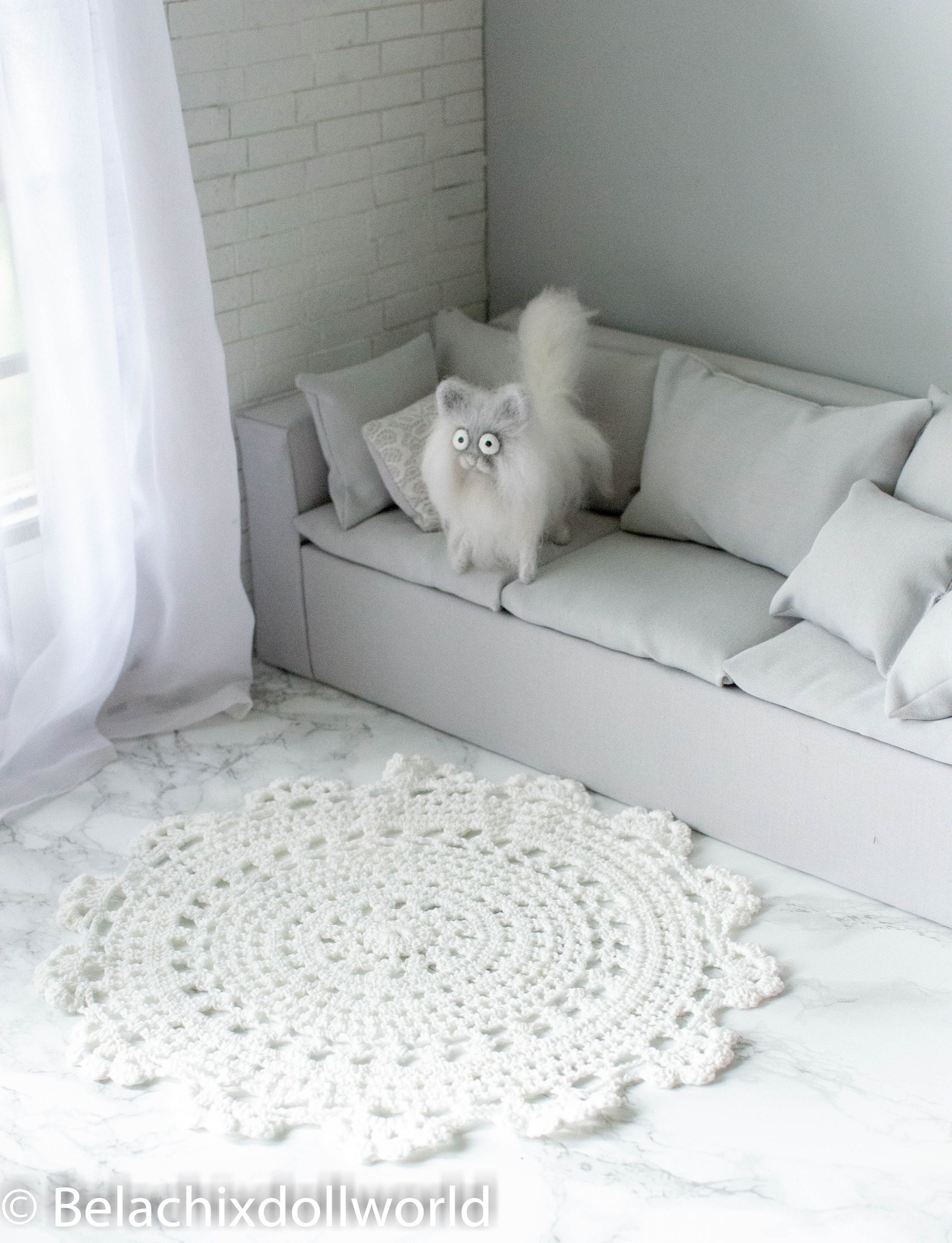 1/4 or 1:6 Miniature Crochet Rug Miniature Crochet Rug | Etsy