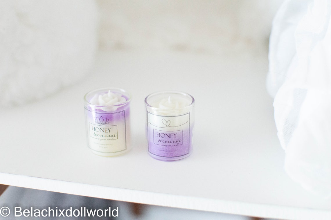 Miniature Rose Candle, 1/6, 1/4, Dollhouse Prop, Miniature Candle ...