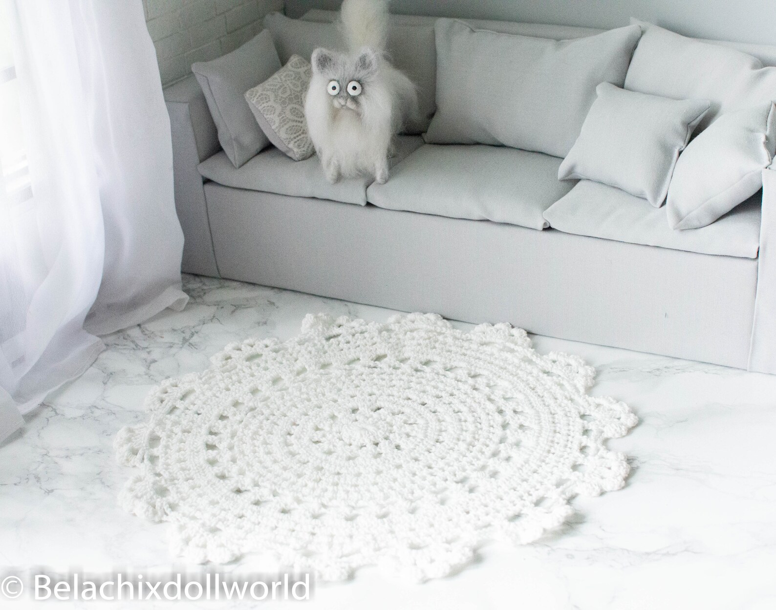 1/4 or 1:6 Miniature Crochet Rug Miniature Crochet Rug | Etsy