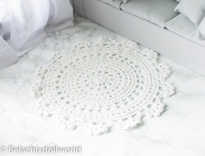 1/4 or 1:6 Miniature Crochet Rug Miniature Crochet Rug | Etsy