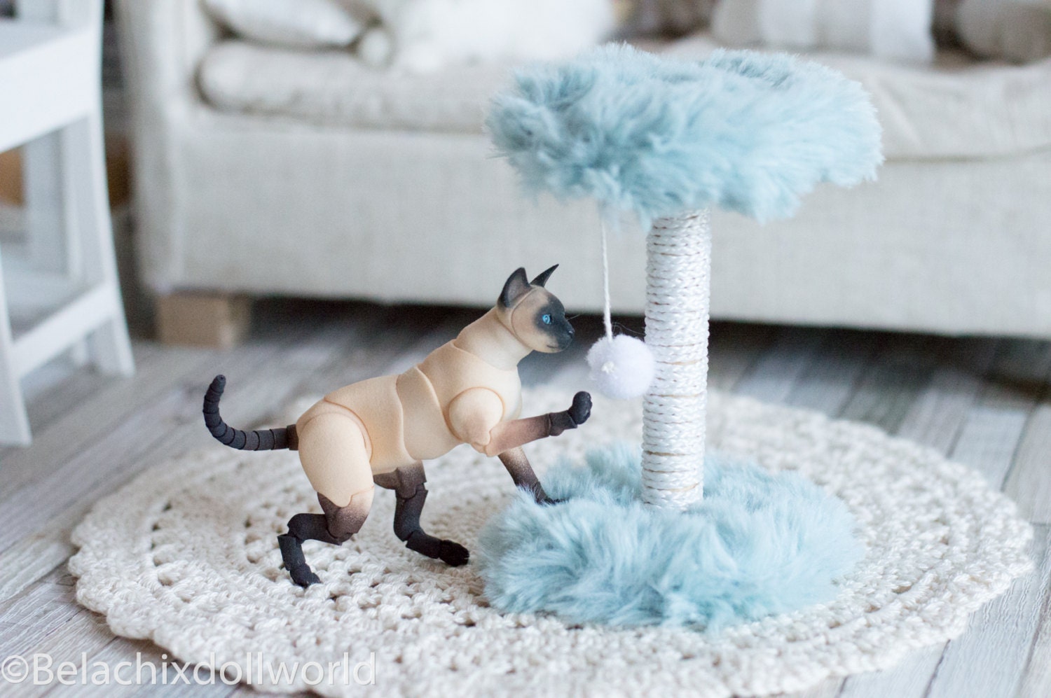 1:4 or 1/6 Miniature Cat Tree Cat Climbing Scratching Post - Etsy