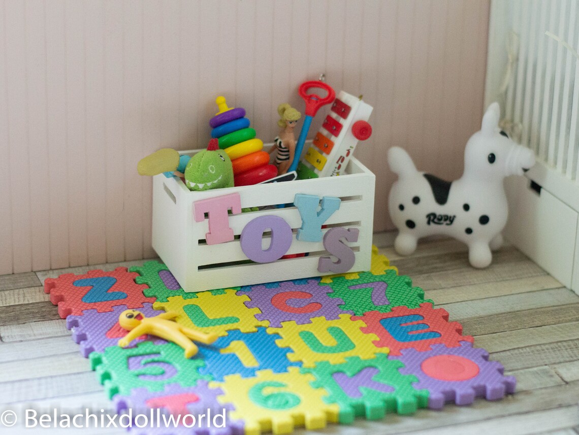 Miniature Empty Dollhouse Toy Box Toy Chest Miniature - Etsy