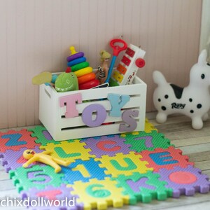 Miniature Empty Dollhouse Toy Box, Toy Chest, Miniature Furniture ...