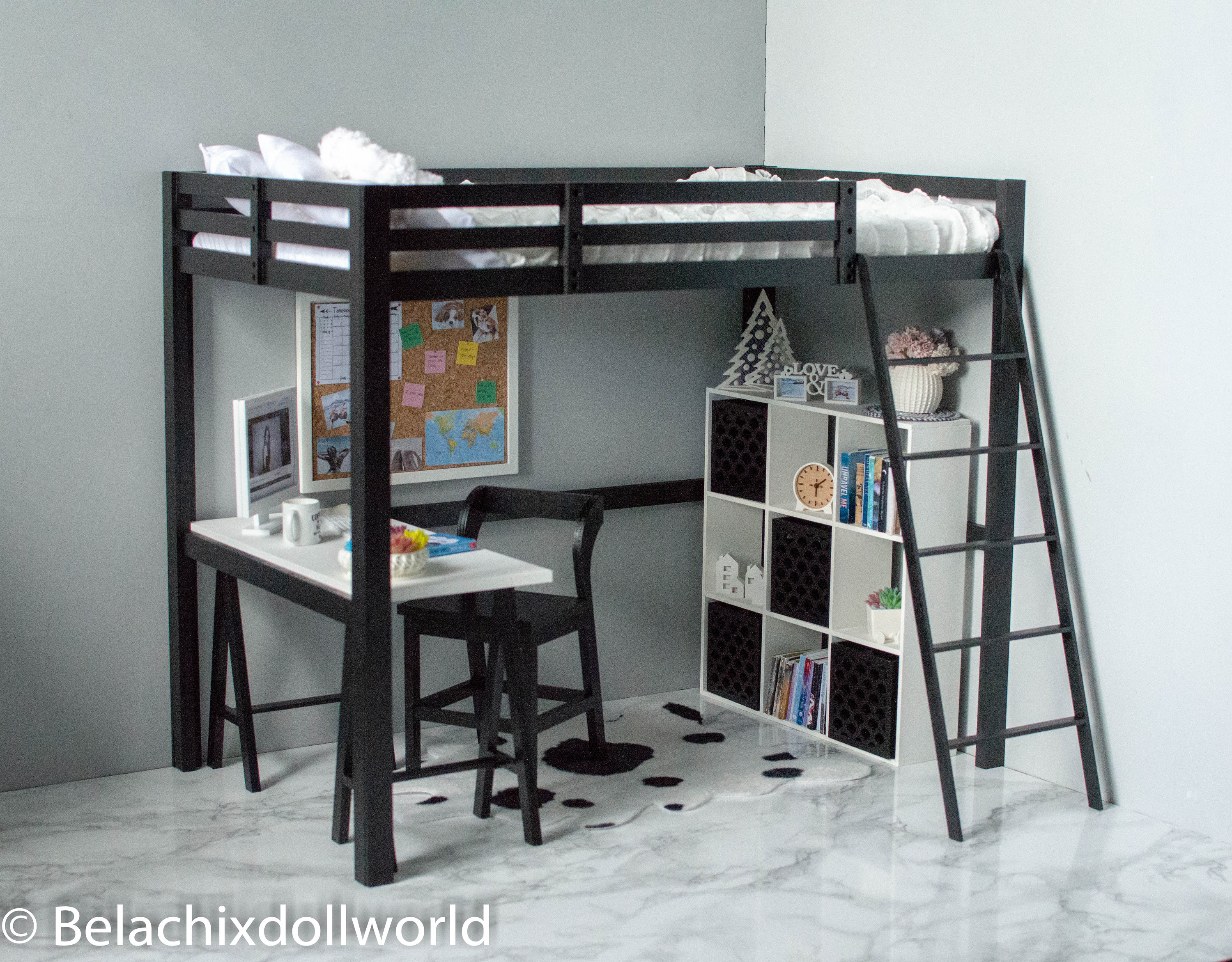 Doll Desk With Chair Dollhouse Table 1/4 MSD Minifee BJD | Etsy