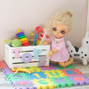 Miniature Empty Dollhouse Toy Box, Toy Chest, Miniature Furniture ...