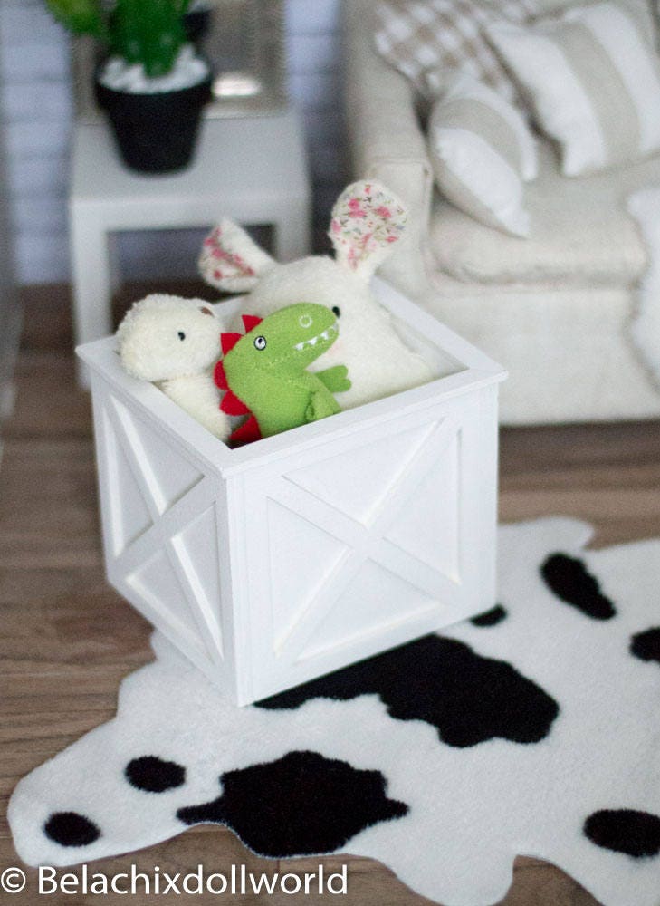 Miniature Toy Box Toy Chest Miniature Furniture Dollhouse - Etsy