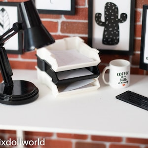1:6 Miniature Office Paper Tray, Paper Tray, Miniature Office ...