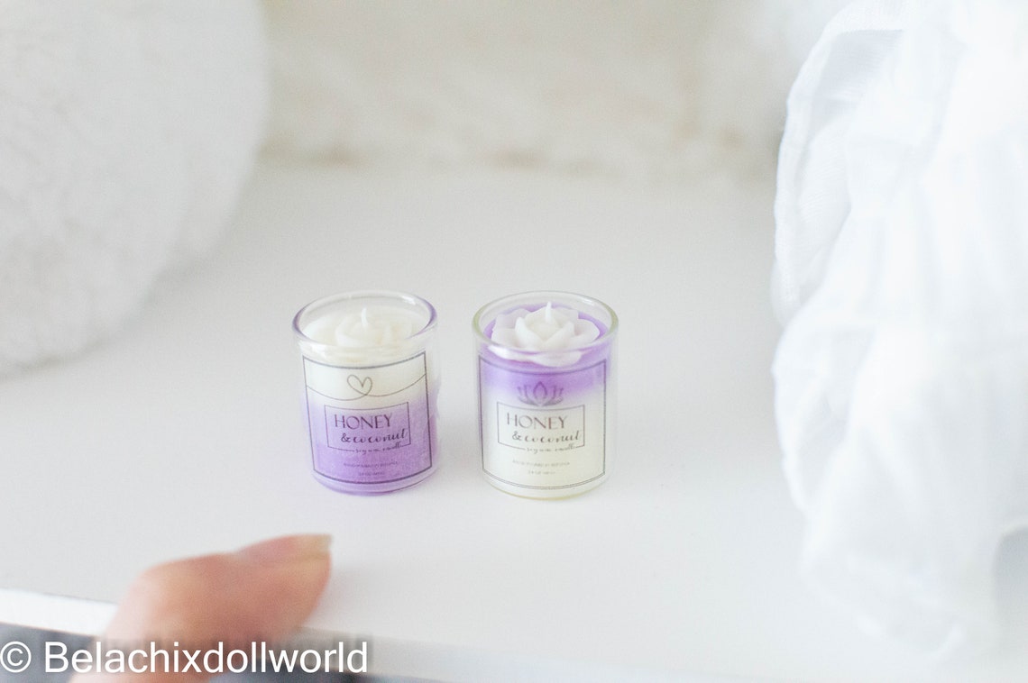 Miniature Rose Candle, 1/6, 1/4, Dollhouse Prop, Miniature Candle ...
