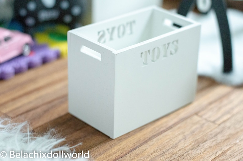 Miniature Empty Dollhouse Toy Box, Toy Chest, Miniature Furniture ...