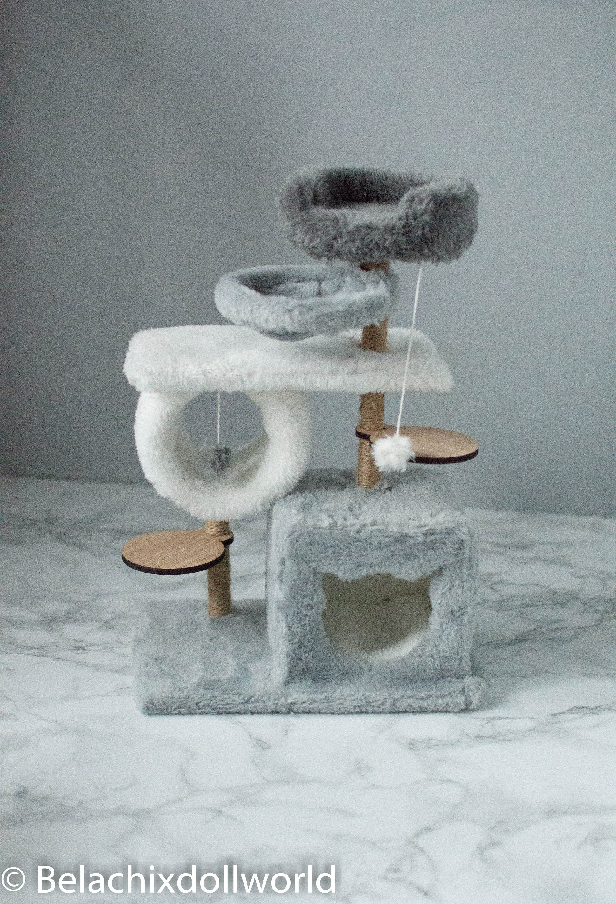 1:4 or 1/6, Miniature Cat Tree, Miniature Cat Toy, Miniature Pet ...