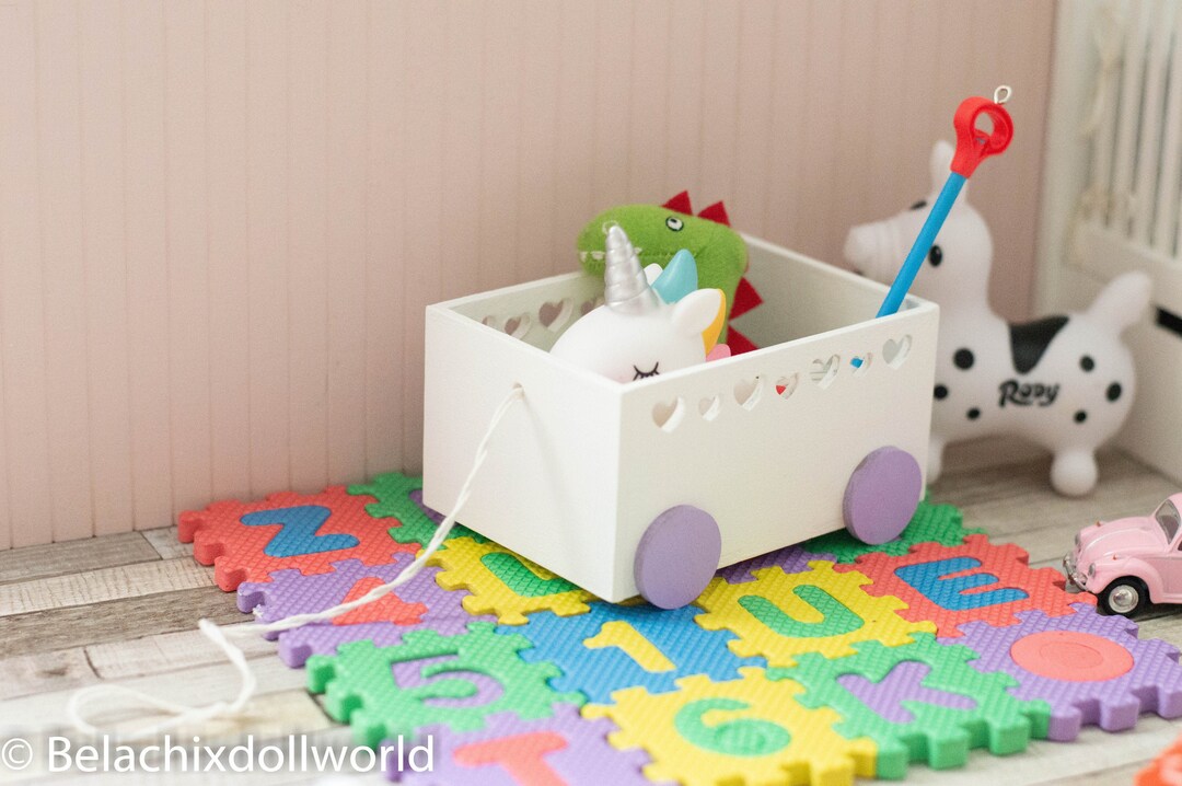 Miniature Empty Dollhouse Toy Box, Toy Chest, Miniature Furniture ...