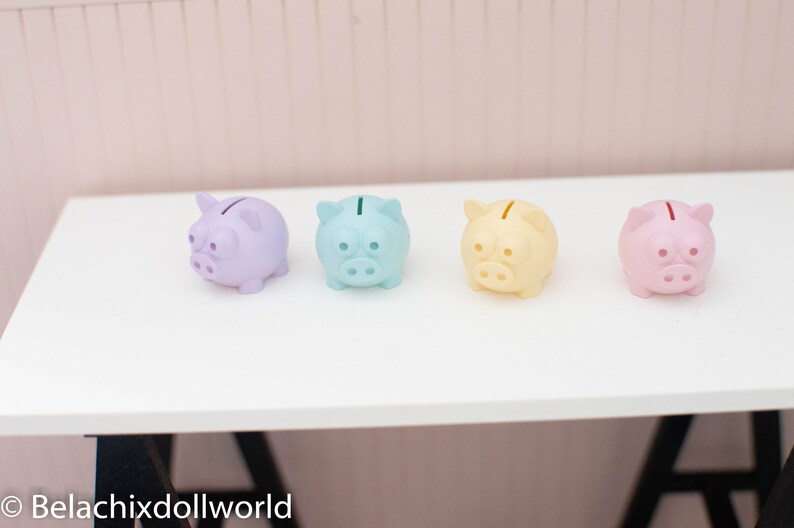 Miniature Piggy Bank Miniature Coin Bank Miniature Minifee - Etsy