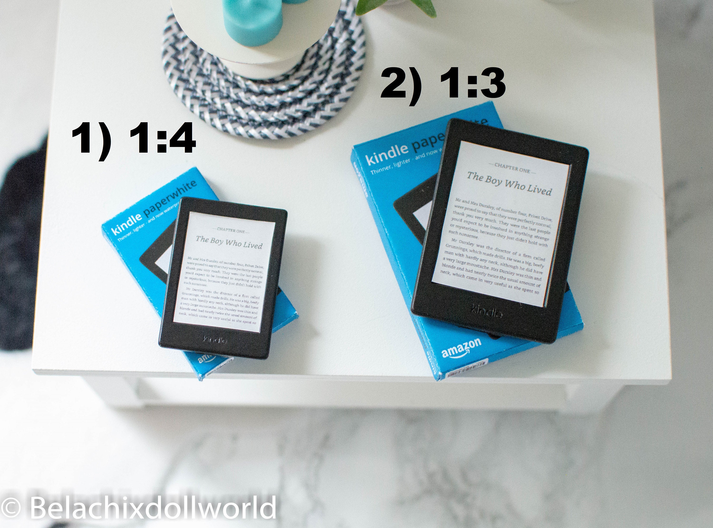 1/4 and 1/3 miniature e-reader miniature e-reader dollhouse | Etsy