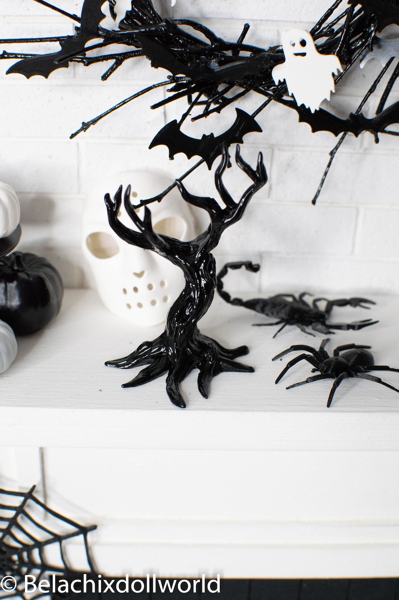 Miniature Dead Tree Miniature Halloween Dollhouse Halloween - Etsy