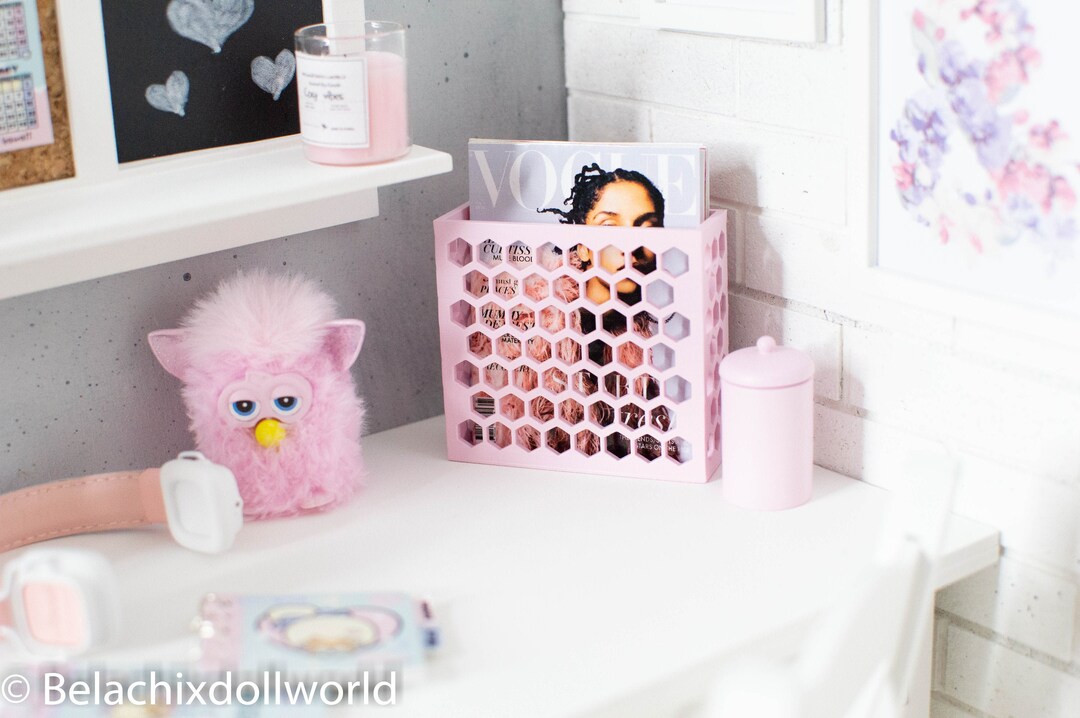 Miniature Magazine Holder, Miniature Office Paper Tray, Miniature Paper ...