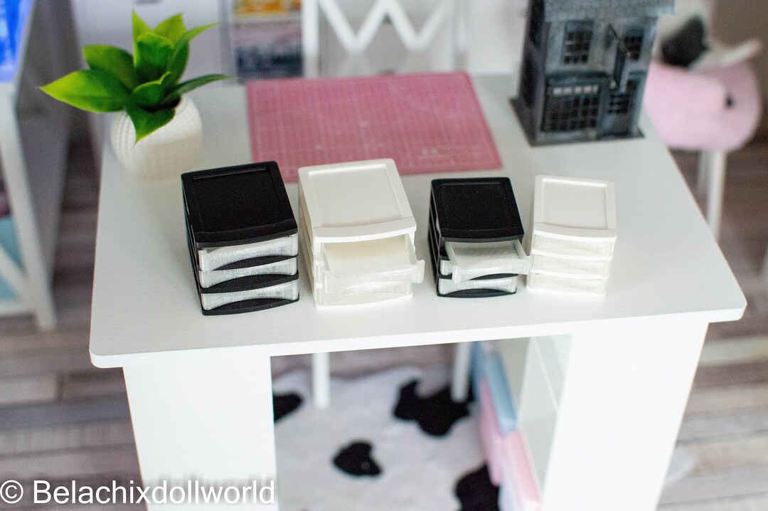 1/4, 1/6 Miniature Drawer System, Miniature Drawer Storage, Dollhouse ...
