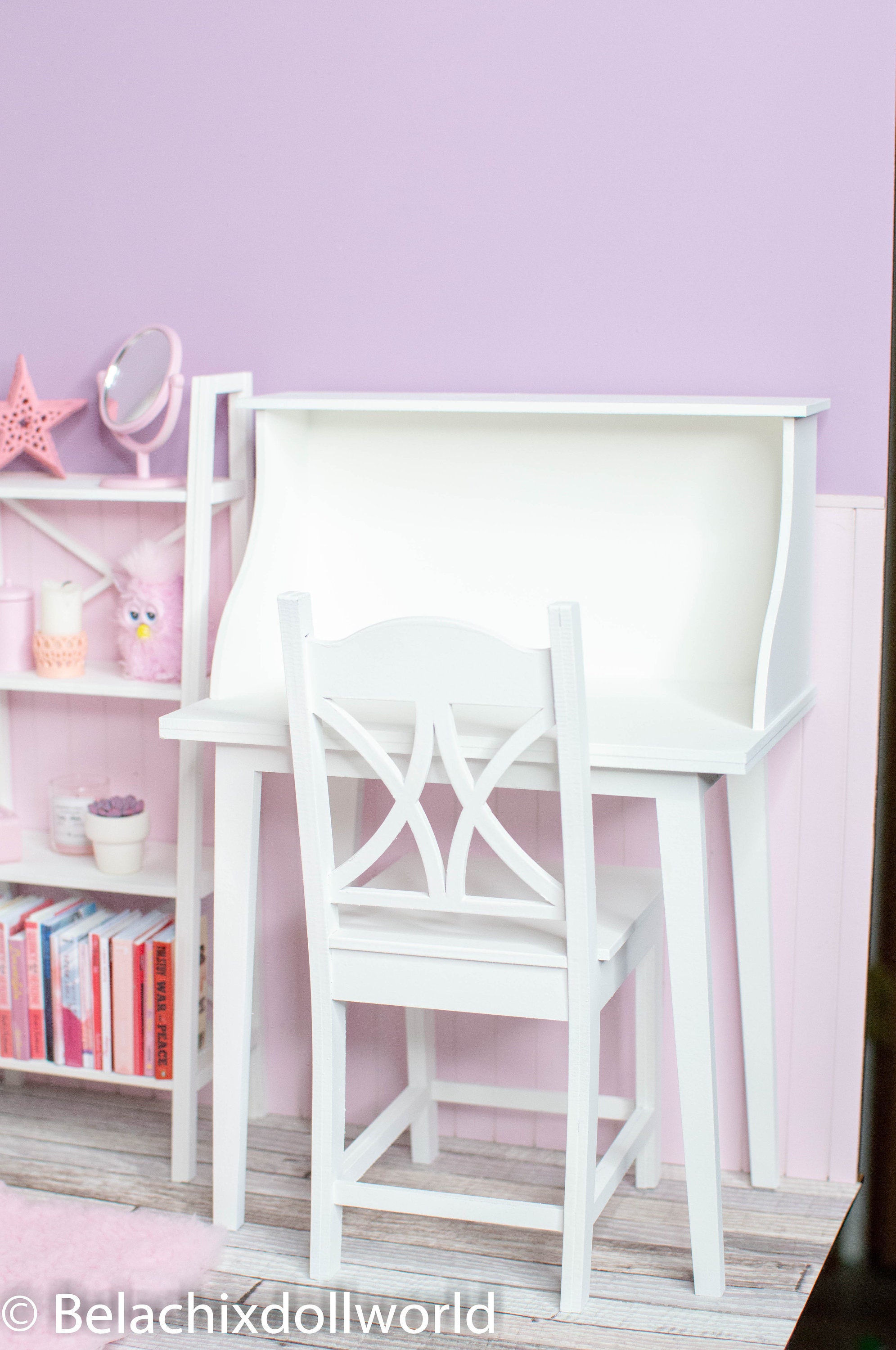 1/4 Miniature desk and chair dollhouse desk 1/4 MSD | Etsy