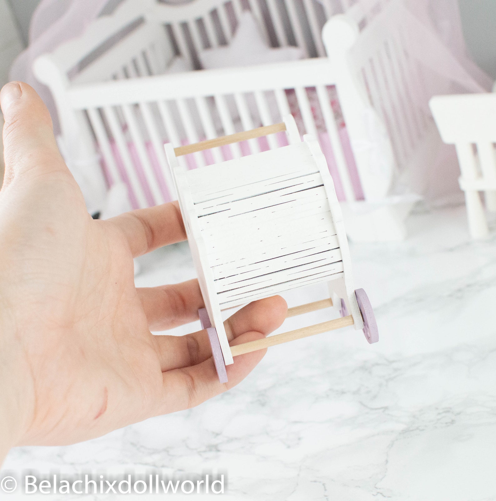 Miniature Doll Stroller 1/6 Miniature Stroller Miniature - Etsy