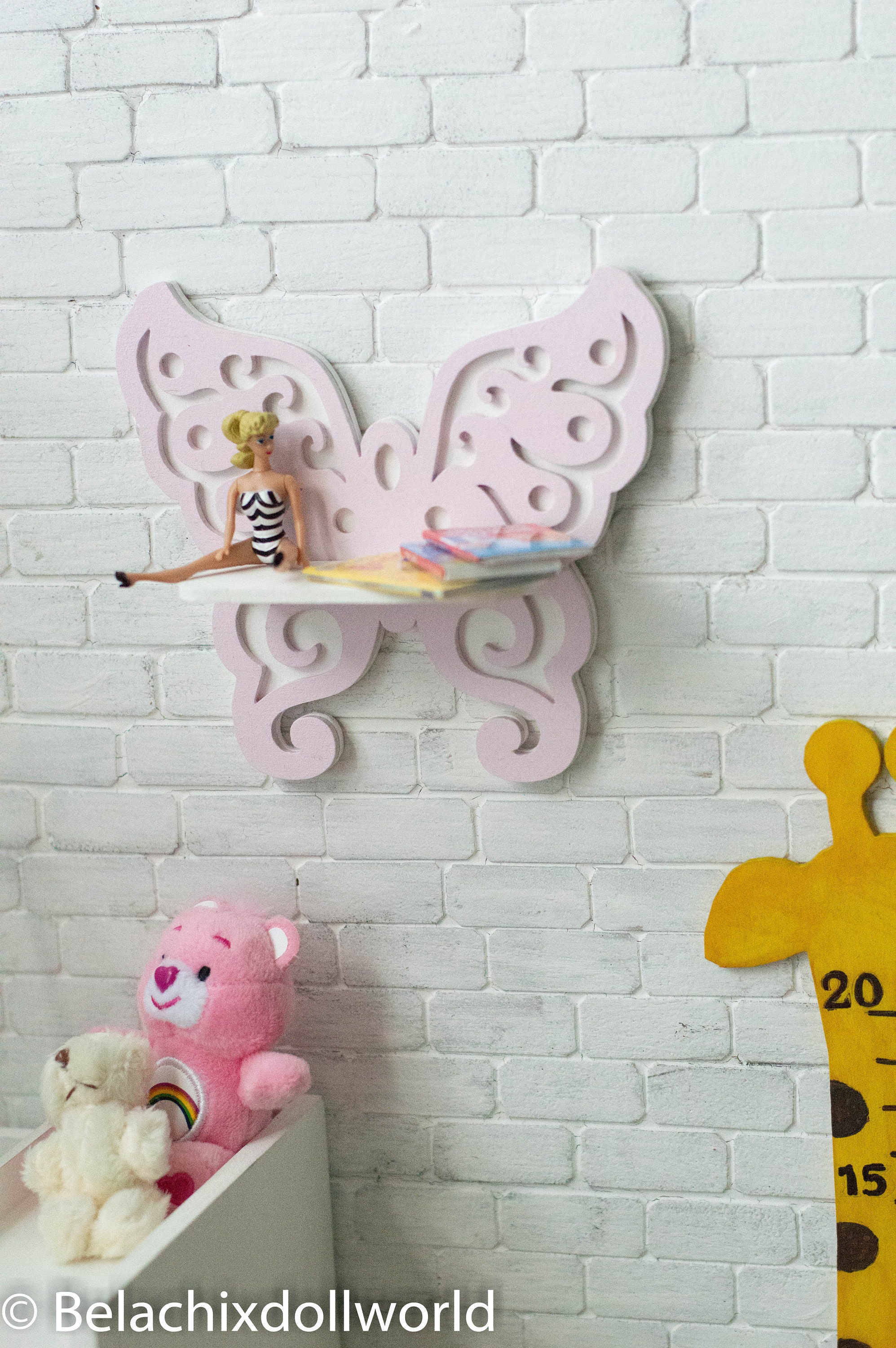 Miniature Wall Butterfly Shelf 1/4 1/6 Miniature Shelf - Etsy