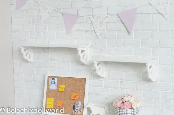 2 miniature wall shelves miniature wall shelf dollhouse | Etsy