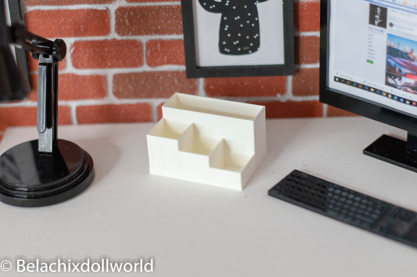 Miniature EMPTY Desk Organizer,miniature Pencil Holder, Desk Orgaizer ...