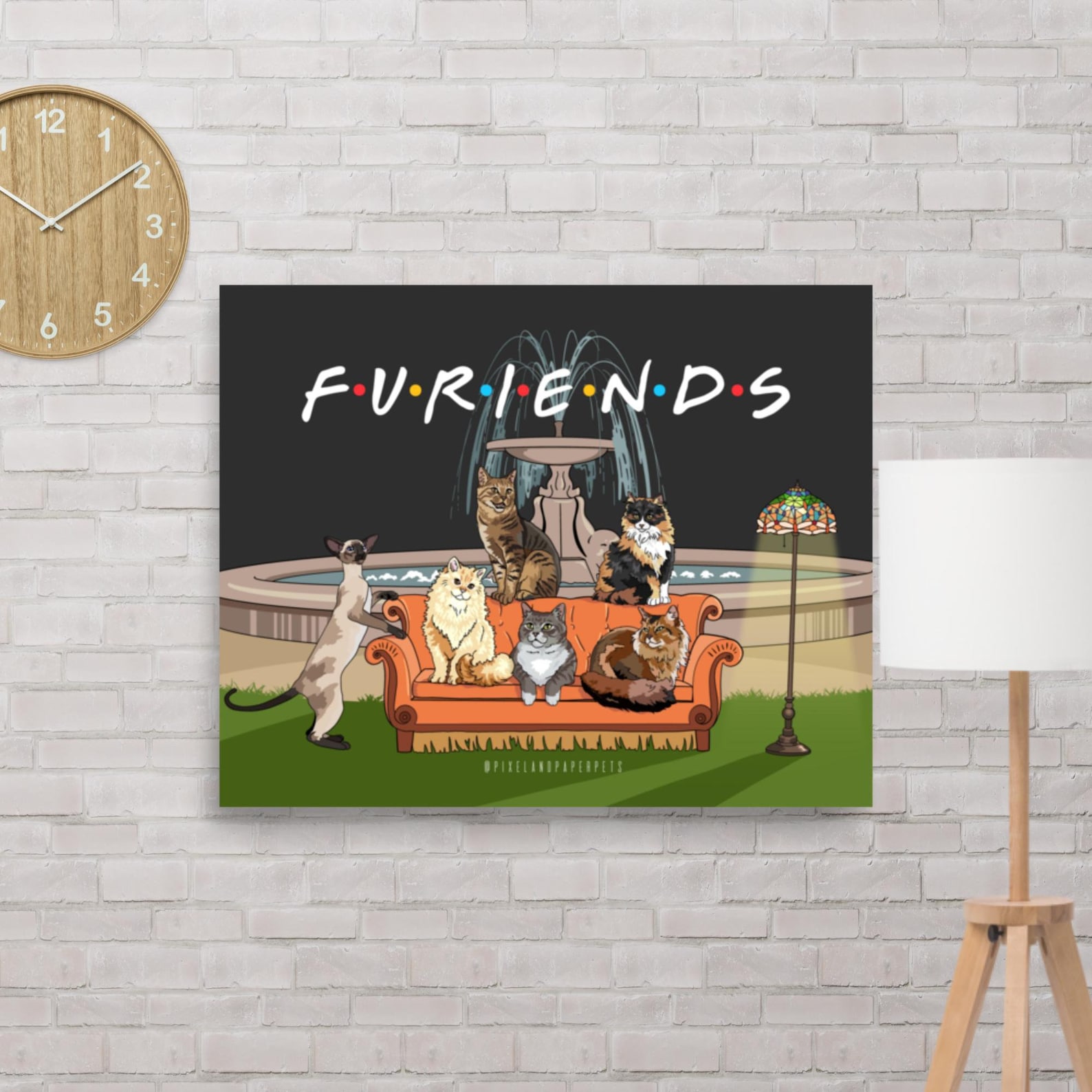Furiends Cats Print | Friends Fan Art | Cats of Friends | Cats and ...