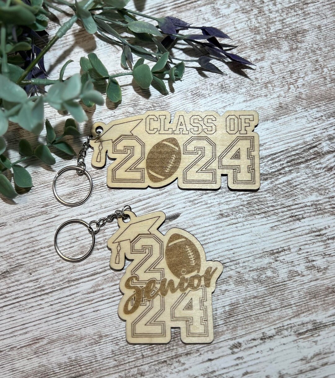 2024 Senior Football Keychain High School Graduation Keepsake Senior ...