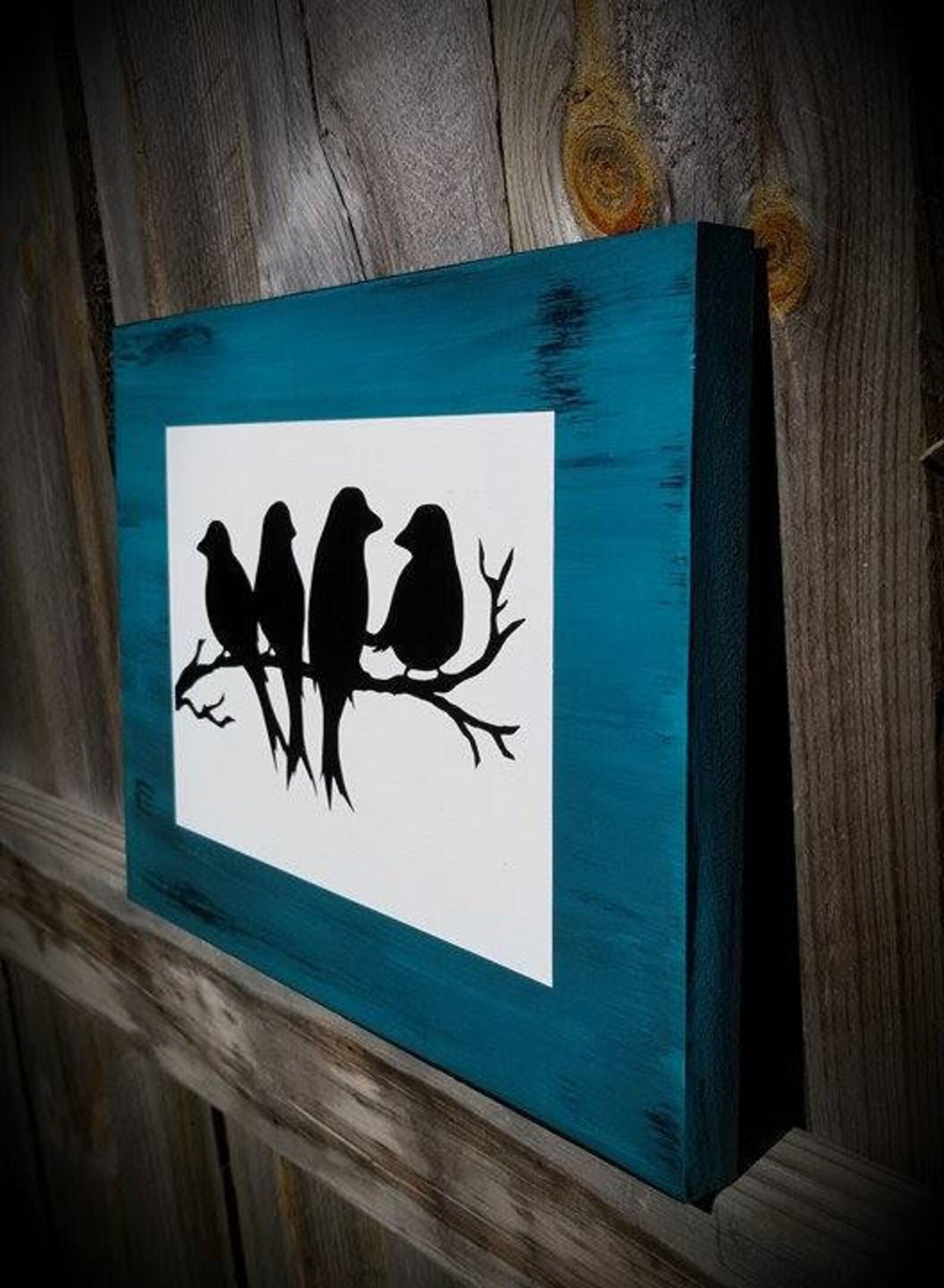 Bird Sign Bird Decor Birds On A Branch Sign Bird Wood | Etsy