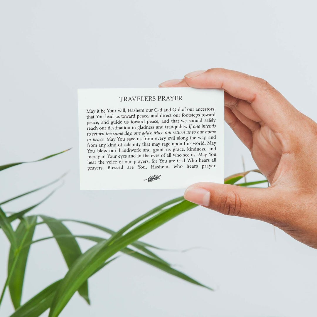 Jewish Traveler’s Prayer Cards - Etsy