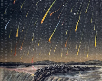 Meteor Shower Print - Etsy