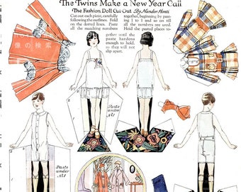 Flapper Paper Dolls - Etsy