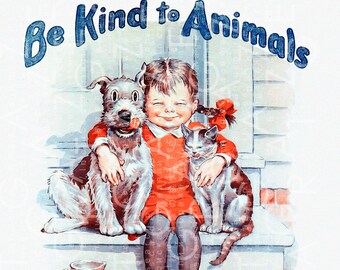 Be Kind to Animals Poster - Etsy